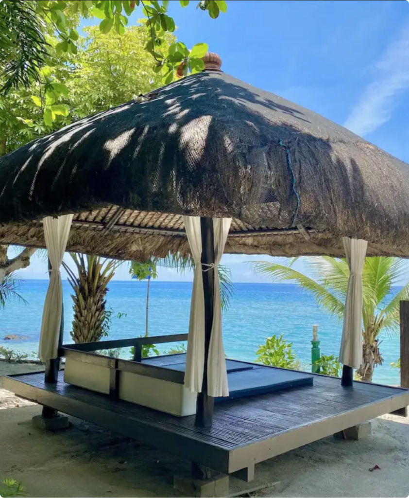Beachfront Cabana Lounging - Palm Beach Resort